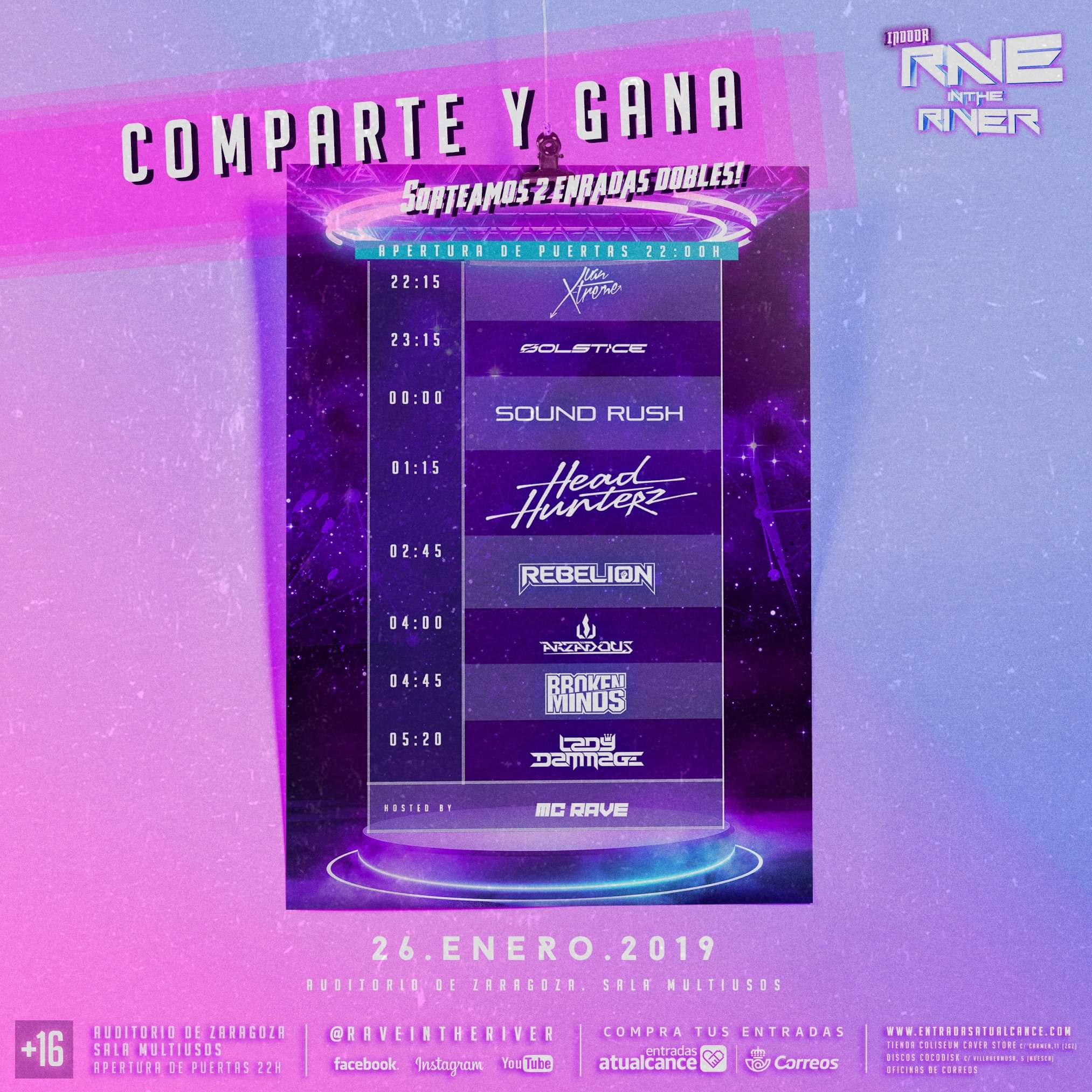 Horarios de Rave in the River 2019 – HOUSE ANDUJAR