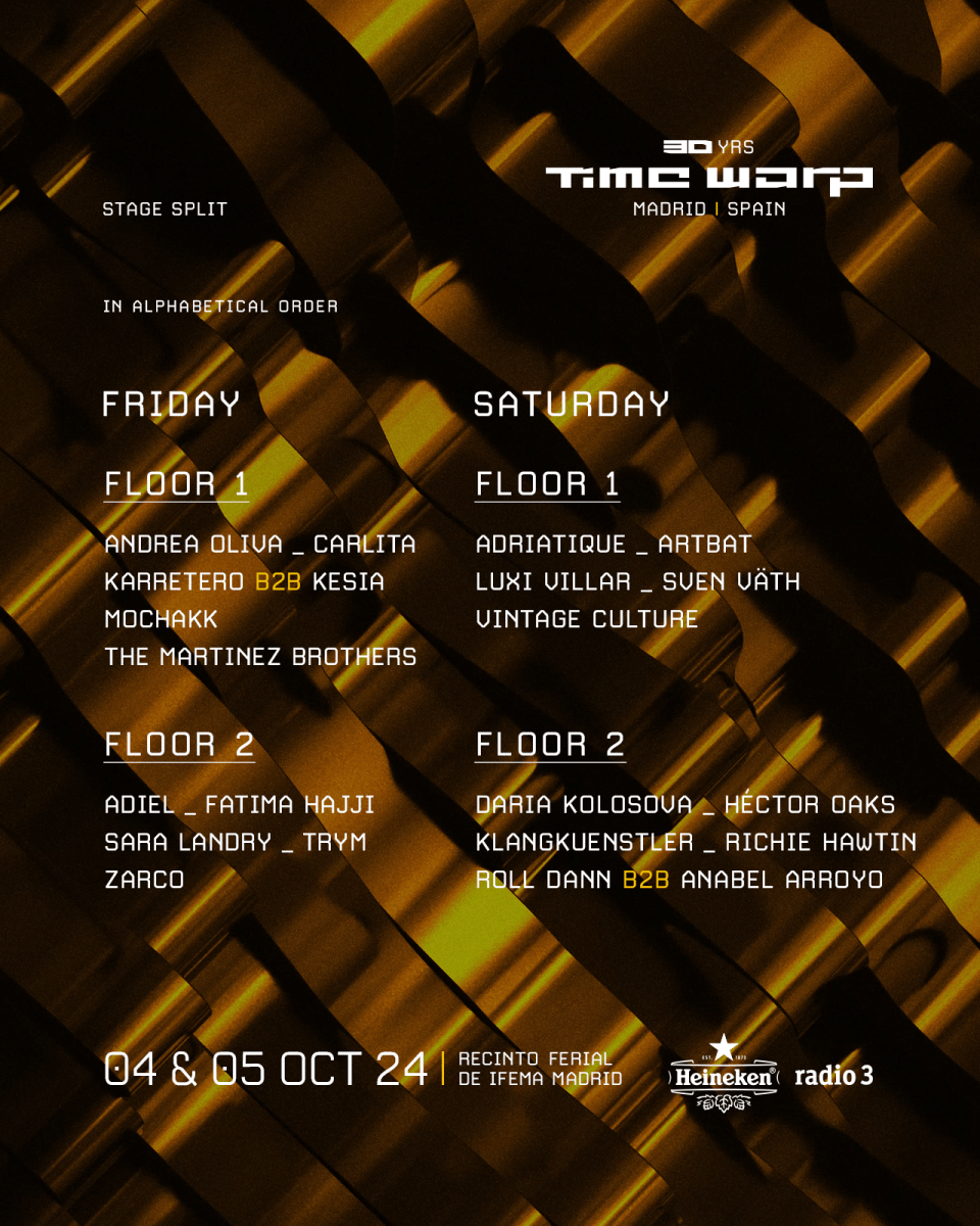 Time Warp anuncia su LineUp por días y escenarios de actuación – HOUSE ...