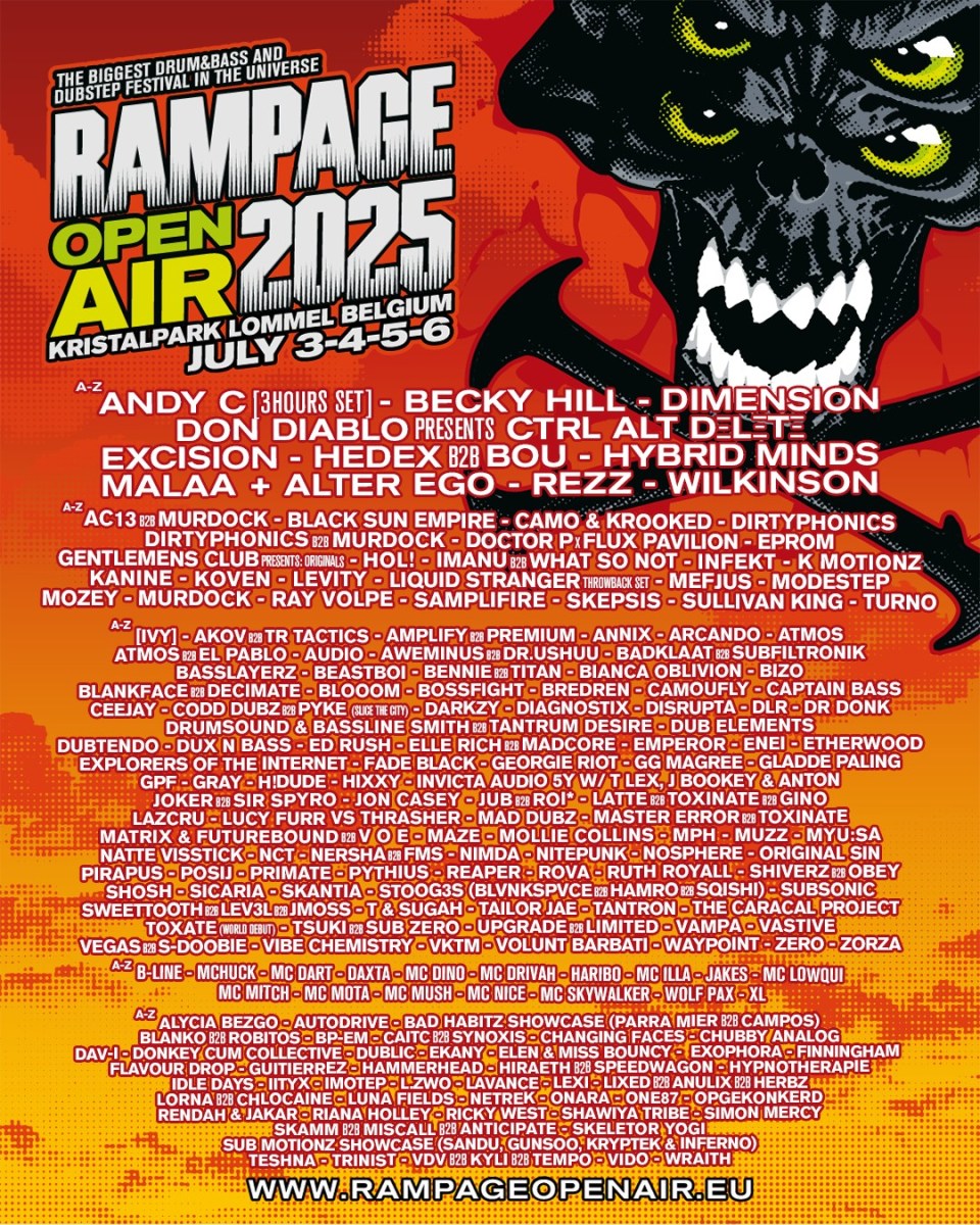 RAMPAGE presenta su LineUp completo para 2025 – HOUSE ANDUJAR